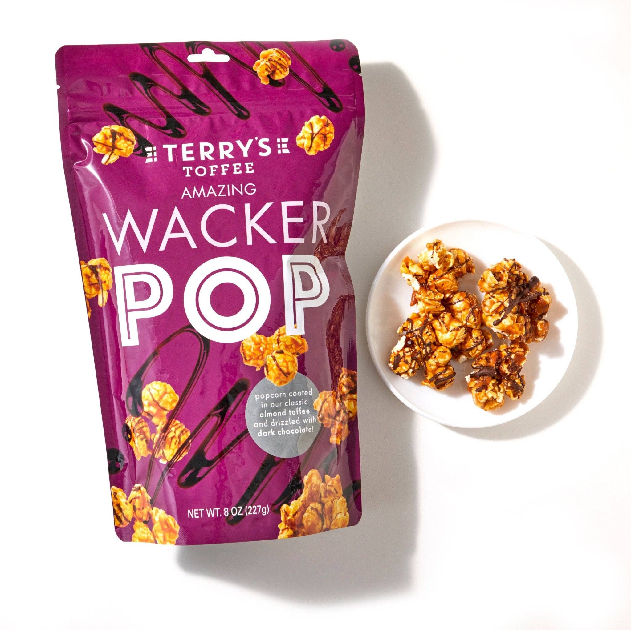 Wacker Pop Bag - Popcorn, Classic Almond Toffee, Dark Choc – Harvest ...